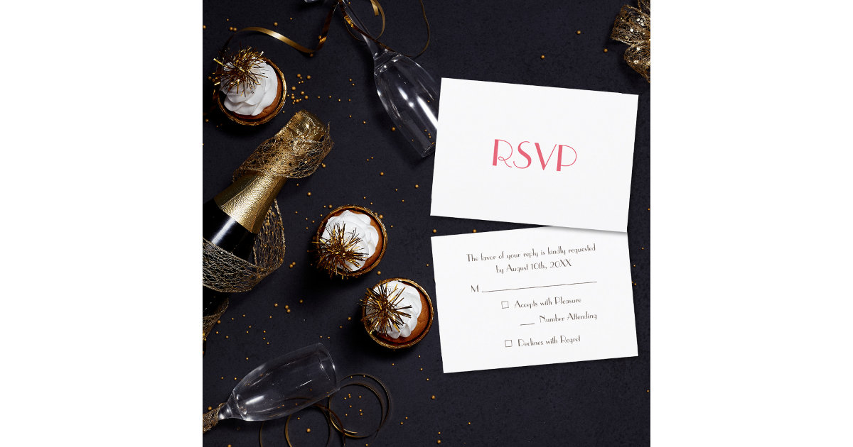 Custom Modern Elegant Party RSVP Invitation Card | Zazzle