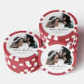 Custom Modern Elegant Photo Calligraphy Script Poker Chips | Zazzle