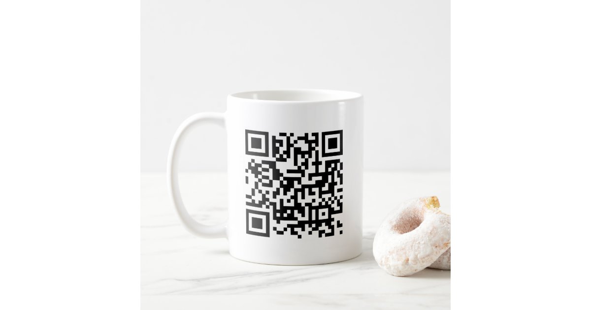 Custom Modern Elegant Scan Me QR Code Template Coffee Mug | Zazzle