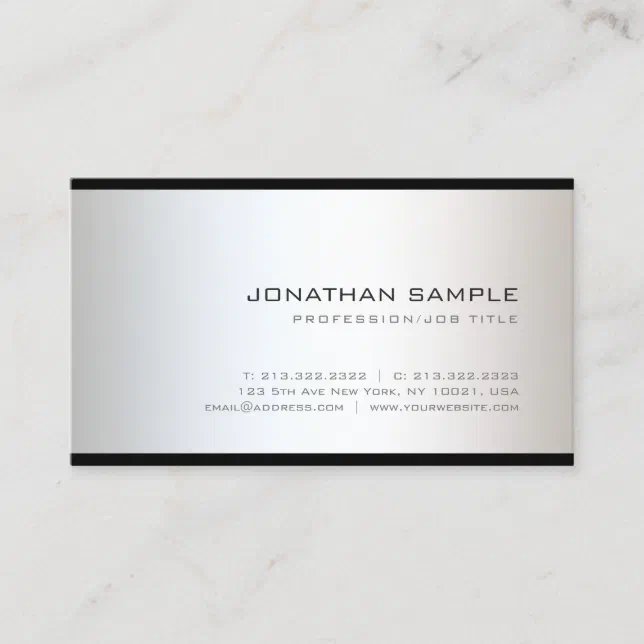 Custom Modern Elegant Simple Professional Template Business Card | Zazzle