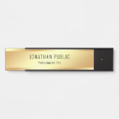 Custom Modern Gold Look Glamorous Template Door Sign | Zazzle