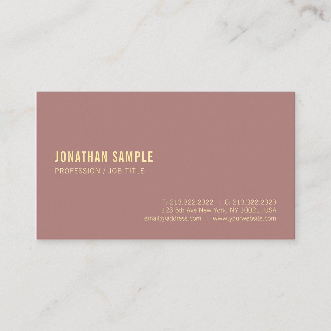 Custom Modern Gold Name Text Elegant Template Business Card | Zazzle