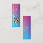 custom modern graphic qr code business bookmark mini business card | Zazzle