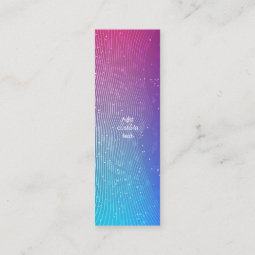 custom modern graphic qr code business bookmark mini business card | Zazzle