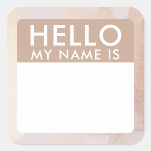 Custom Modern Hello My Name Is Stickers | Zazzle