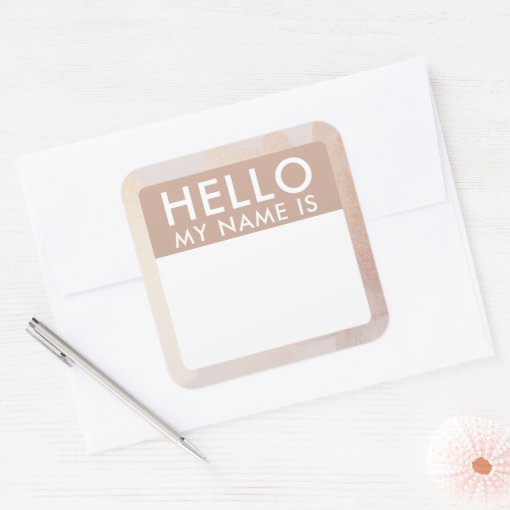 Custom Modern Hello My Name Is Stickers | Zazzle