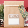 Custom Modern Hello My Name Is Stickers | Zazzle