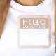 Custom Modern Hello My Name Is Stickers | Zazzle