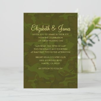 Custom Modern Military Wedding Invitations | Zazzle