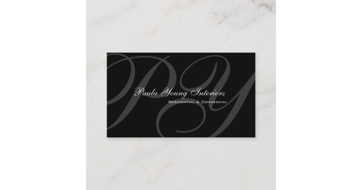 Custom Modern Monogram 2 Business Card | Zazzle