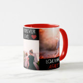 Custom modern multi photo and personalized text mug | Zazzle