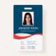 Custom Modern Navy Employee ID Card with barcode Badge | Zazzle