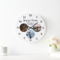 Custom Modern Photo Collage We Make Our Own Time Large Clock | Zazzle