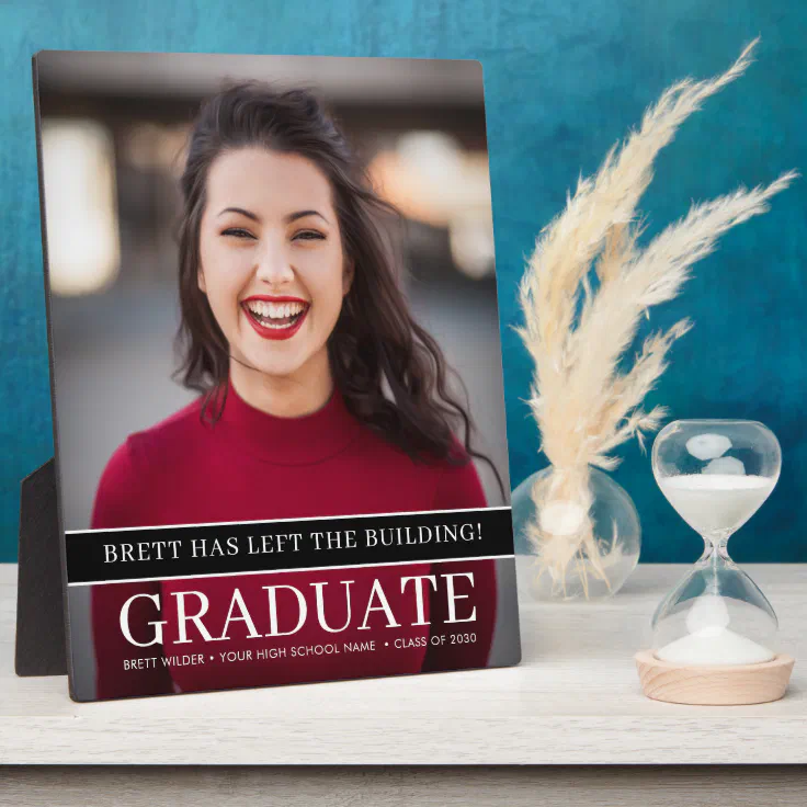 Custom Modern Photo Graduation Plaque | Zazzle