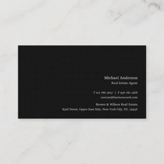 Custom Modern Professional Black Geometric Pattern Business Card | Zazzle