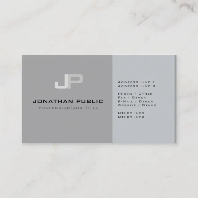 Custom Modern Professional Monogram Template Business Card | Zazzle