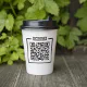 Custom Modern QR Code Black & White Business Paper Cups | Zazzle