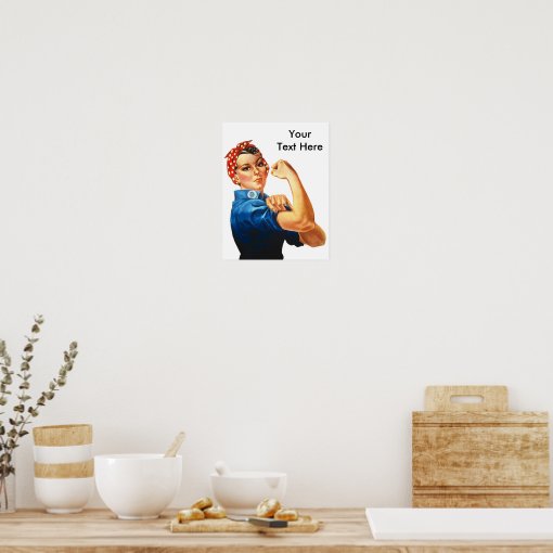 Custom Modern Rosie the Riveter Poster | Zazzle