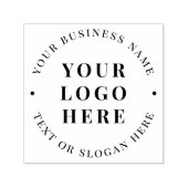 Custom Modern Round Business Logo Promotional Self-inking Stamp | Zazzle