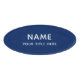Custom Modern Simple Basic Navy Blue Title Name Tag | Zazzle