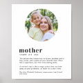 Custom Mom, Mother Definition Mother's Day Photo Poster | Zazzle