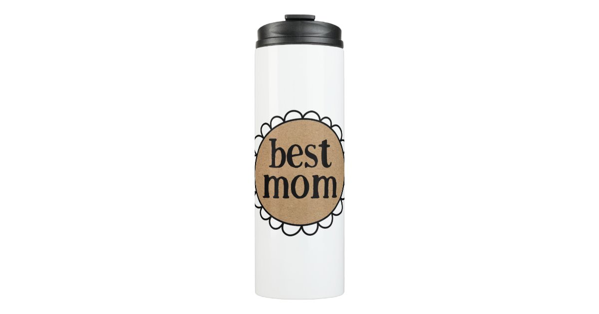 Custom Mom Scalloped Edge Thermal Travel Tumbler | Zazzle