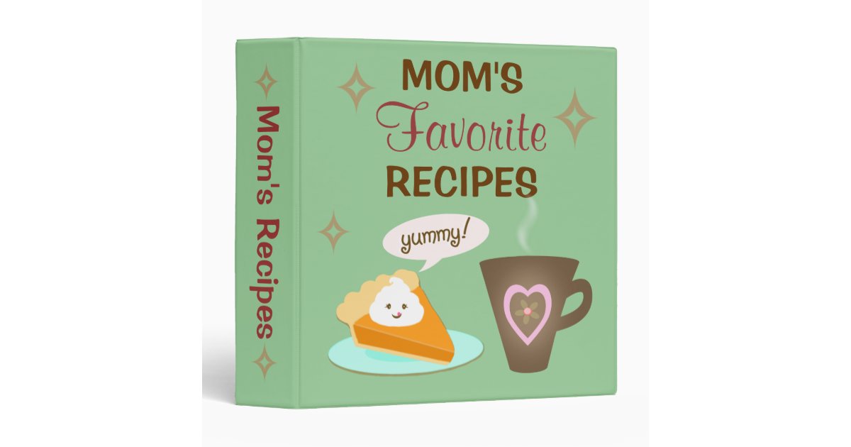 Custom Mom's Recipe Binder Scrapbook | Zazzle