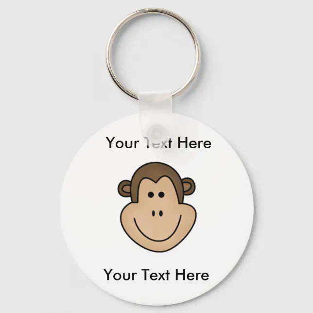 Custom Monkey Keychain | Zazzle
