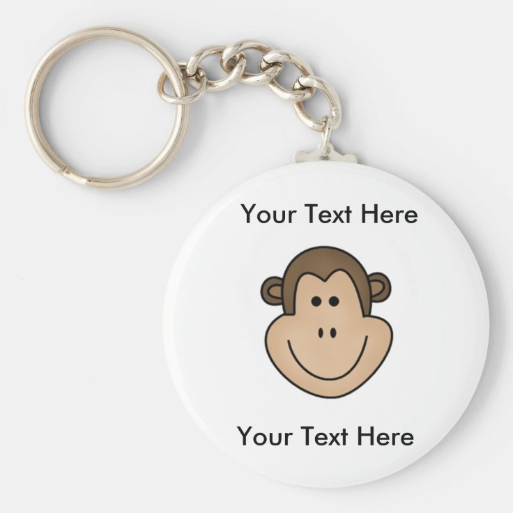 Custom Monkey Keychain | Zazzle