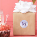 Custom Monogram and Name Purple and White Sticker | Zazzle