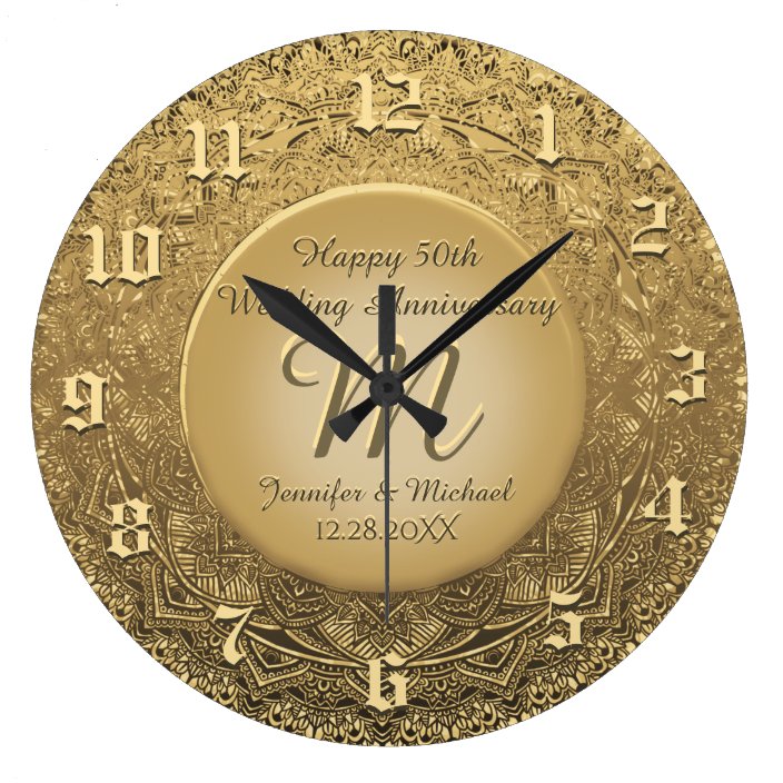 Custom Monogram Anniversary Clock | Zazzle.com