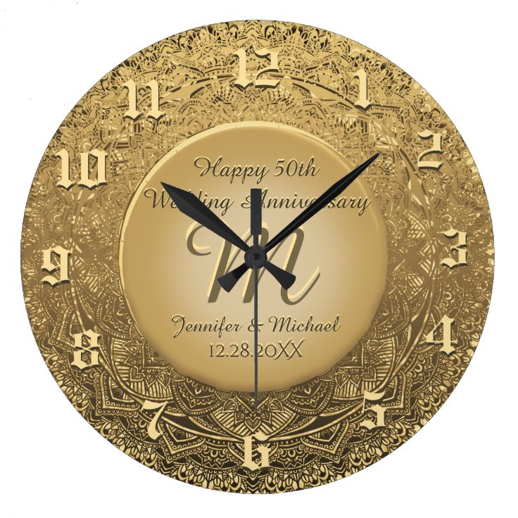 Custom Monogram Anniversary Clock | Zazzle