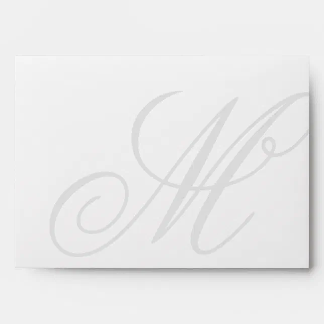 Custom monogram background watermark envelopes | Zazzle