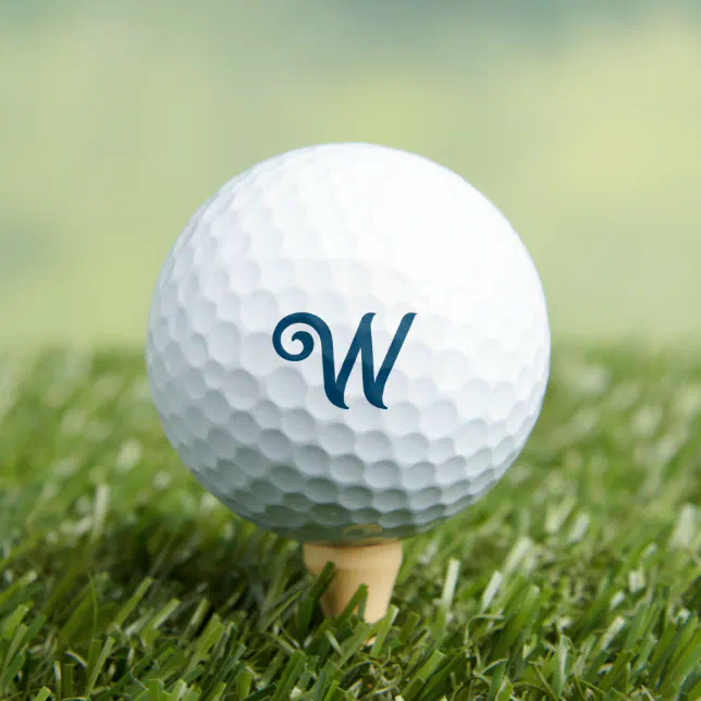 Custom Monogram Bold Script Golf Balls | Zazzle