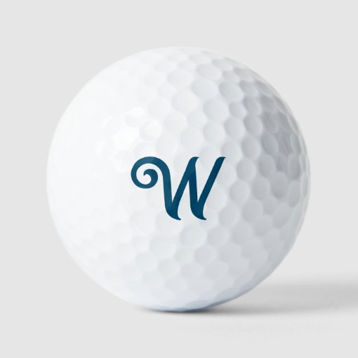 Custom Monogram Bold Script Golf Balls | Zazzle