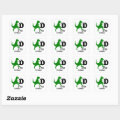 Custom monogram D is for Dinosaur cute T Rex Square Sticker | Zazzle