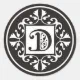 Custom Monogram D Stickers In Black and White | Zazzle