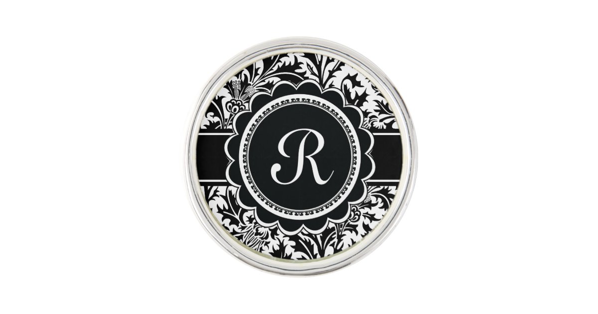 Custom Monogram Design Lapel Pin | Zazzle
