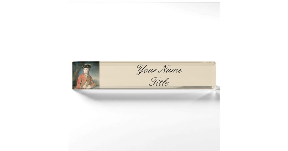 Custom Monogram Desk Nameplate Marie Antoinette Zazzle