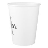Custom monogram disposable throw away paper cups | Zazzle
