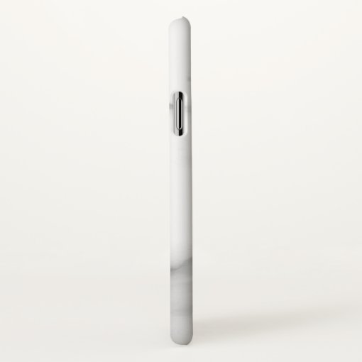 Custom monogram elegant white marble stone iPhone case | Zazzle