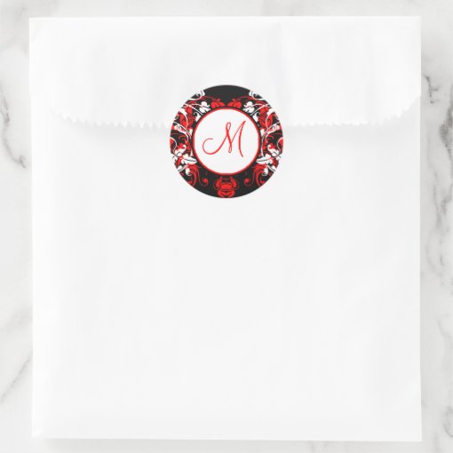Custom Monogram Envelope Seal Sticker Template | Zazzle