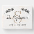 Custom Monogram Family Name Est Wood Photo Sign | Zazzle