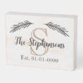 Custom Monogram Family Name Est Wood Photo Sign | Zazzle