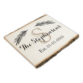 Custom Monogram Family Name Est Wood Photo Sign | Zazzle