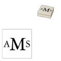 Custom monogram initials personalized inital rubber stamp | Zazzle