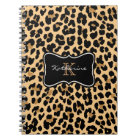 Custom Monogram Leopard Print Spiral Notebook | Zazzle