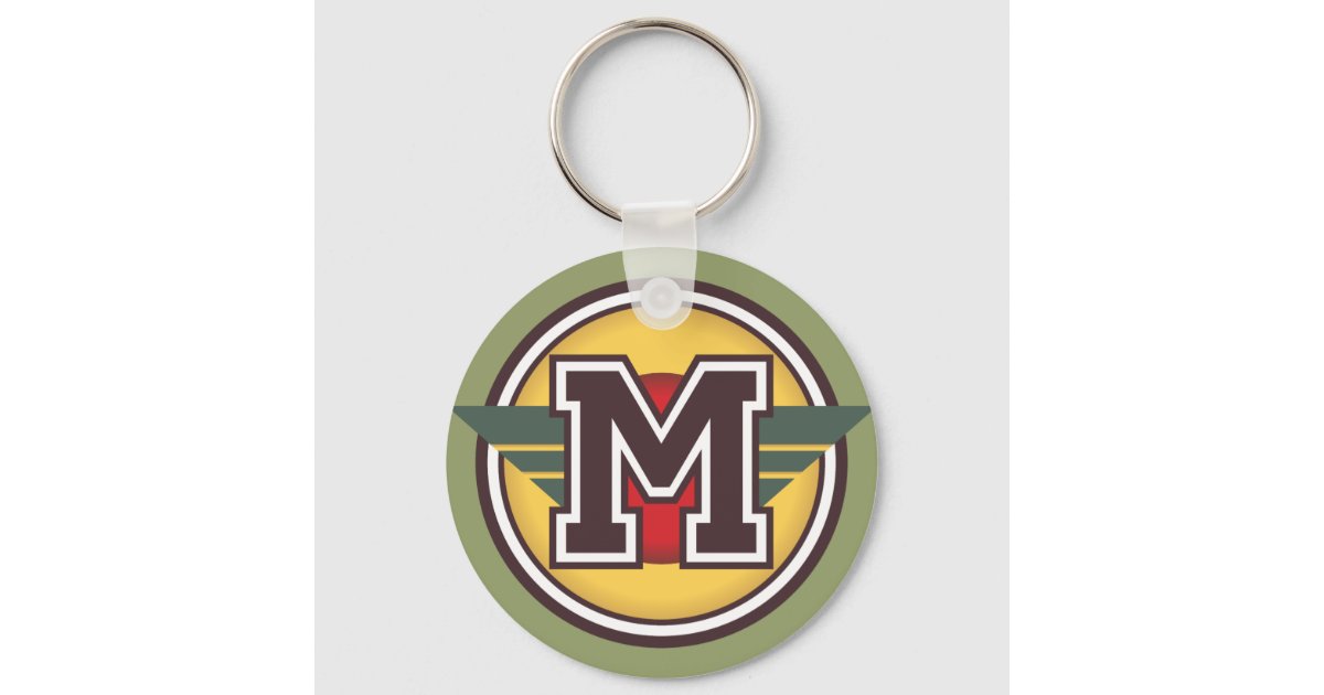 Custom Monogram Letter Initial Keychain | Zazzle