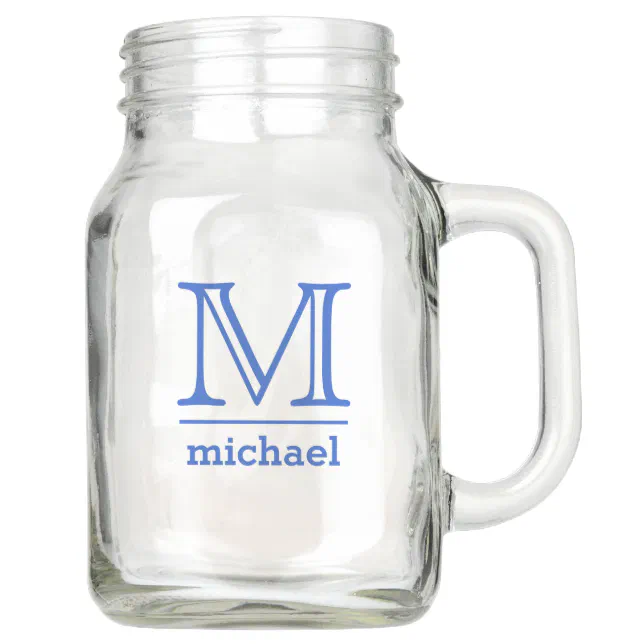 Custom Monogram & Name Mason jars | Zazzle