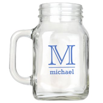 Custom Monogram & Name Mason jars | Zazzle